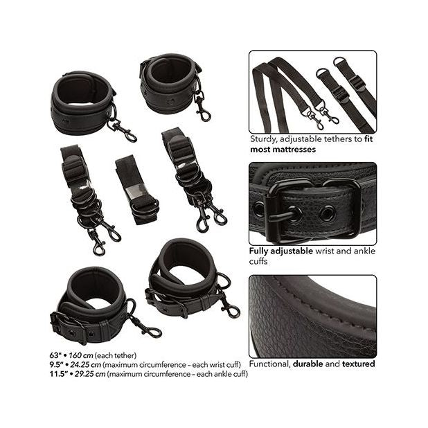 Nocturnal Collection Adjustable Bed Restraints - Black – PleasureBDA